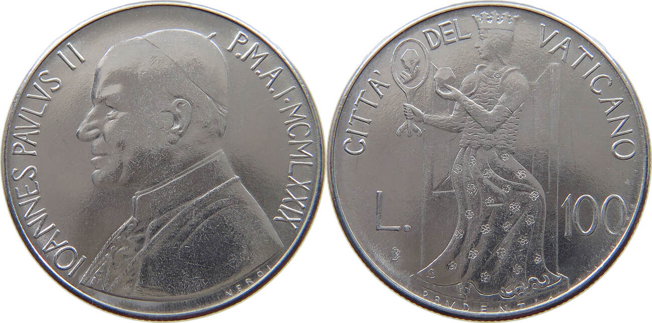 VATICAN 100 LIRE 1979 JOHN PAUL II. (1978-2005) UNC | MA-Shops