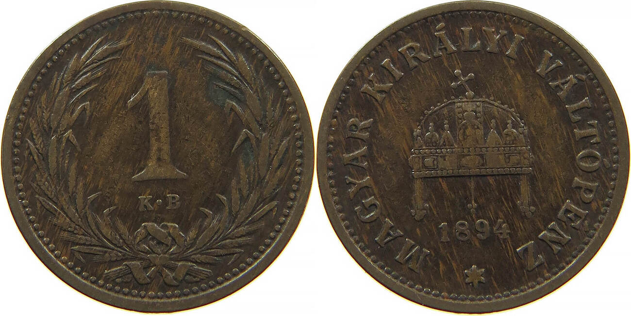 HAUS HABSBURG 1 FILLER 1894 FRANZ JOSEPH I. (1848-1916) SS | MA-Shops