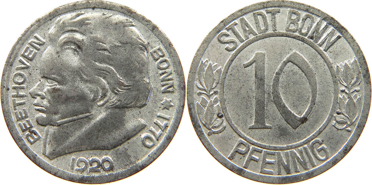 BONN 10 PFENNIG 1920 VZ | MA-Shops