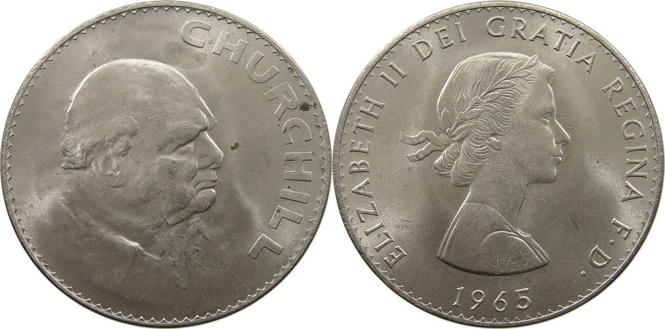 GREAT BRITAIN CROWN 1965 ELIZABETH II. (1952-2022) CHURCHILL VZ | MA-Shops