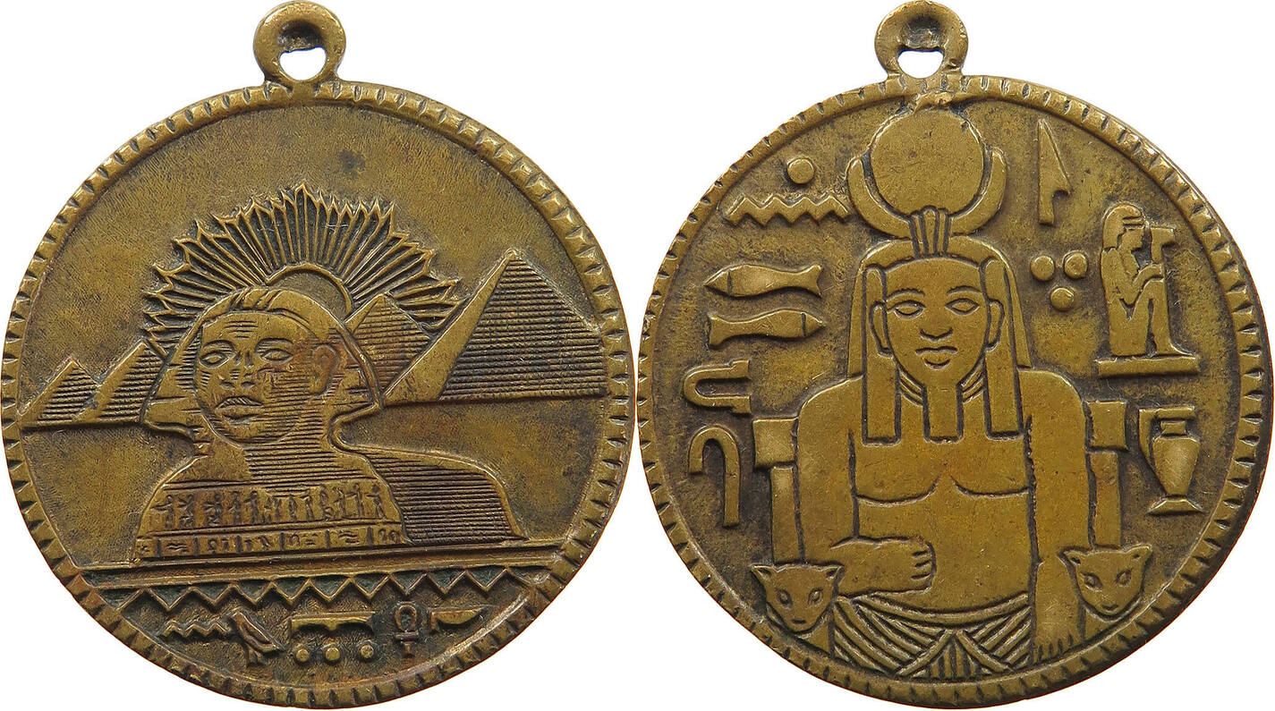 MEDAL The Mysterious Egyptian Magic Coin Pharaoh, Sphinx, Pyramids, and ...