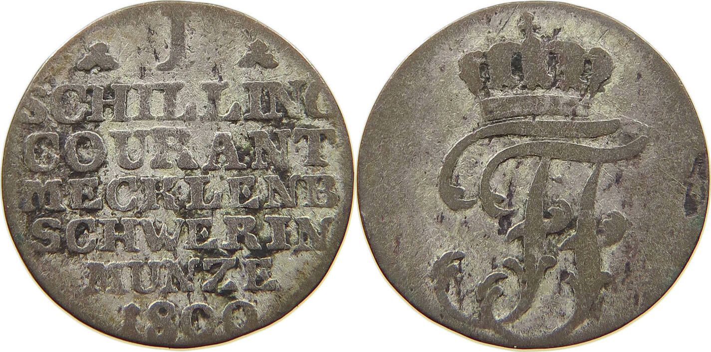 MECKLENBURG SCHWERIN 1 SCHILLING 1800 Friedrich Franz I. 1785 - 1837 S | MA-Shops