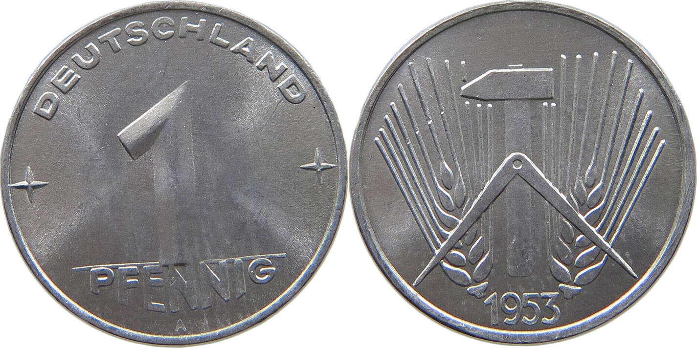 DDR 1 PFENNIG 1953 A UNC | MA-Shops