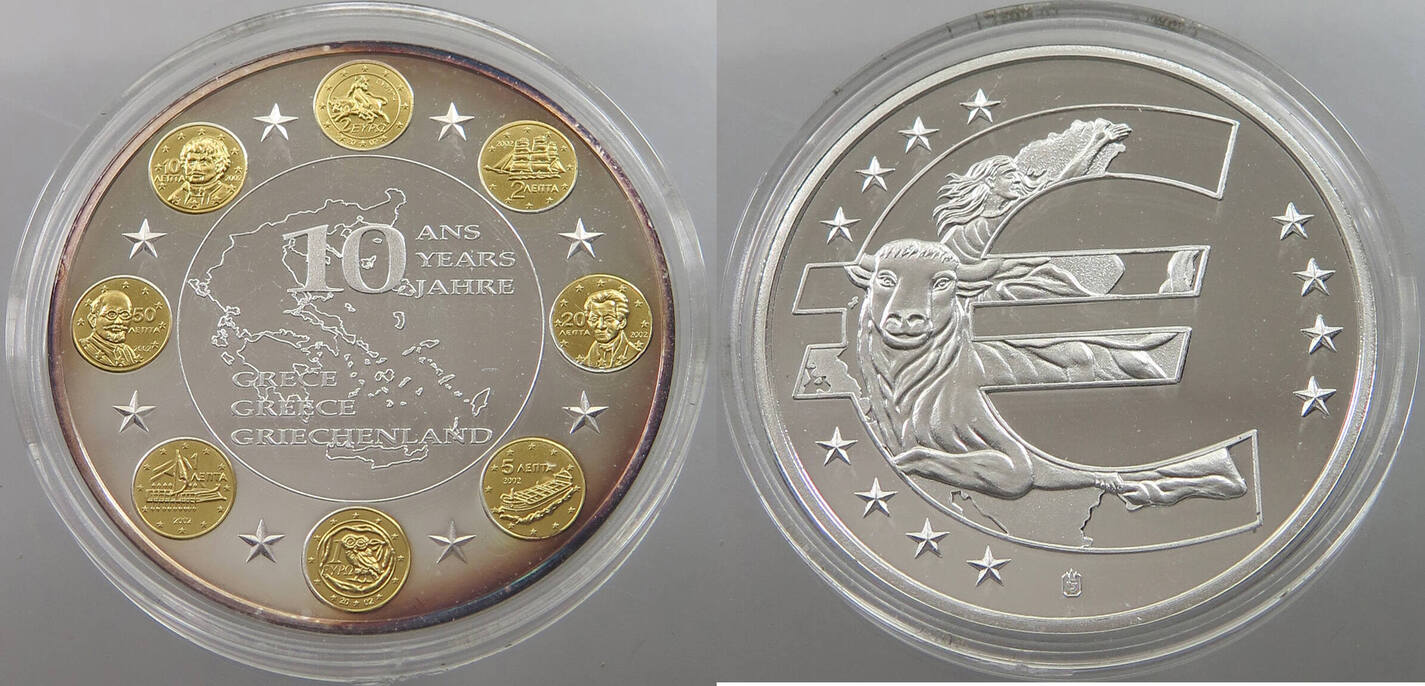 GREECE MEDAL 10 YEARS OF EUROPE PROOF | MA-Shops
