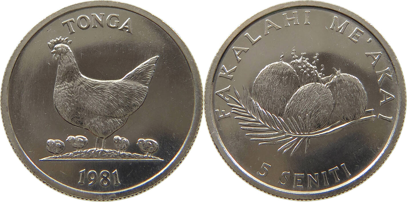 TONGA 5 SENITI 1981 UNC | MA-Shops