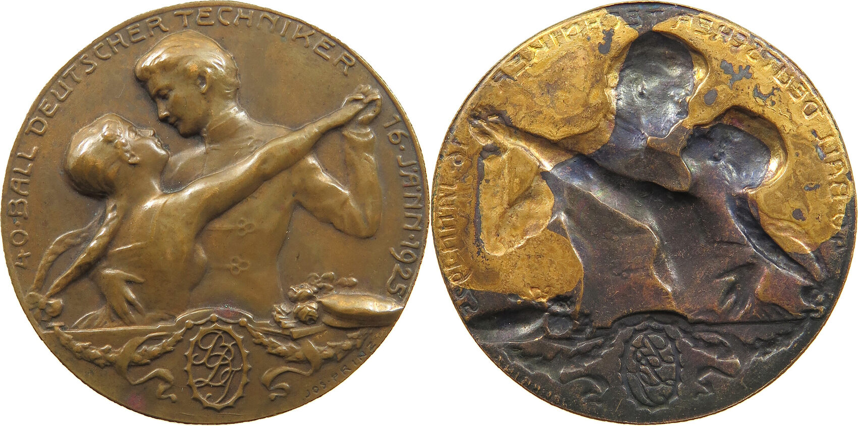 WEIMARER REPUBLIK MEDAILLE 1925 40. BALL DEUTSCHER TECHNIKER SS | MA-Shops