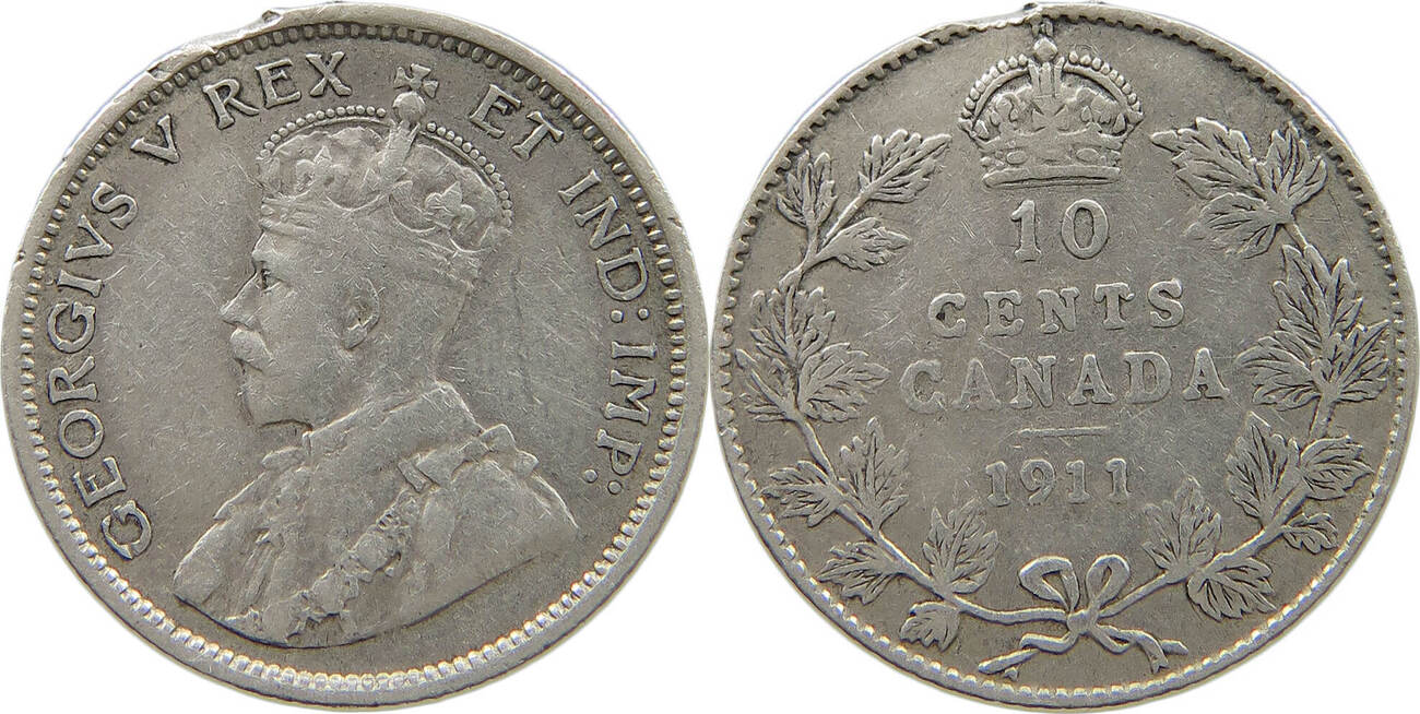 CANADA 10 CENTS 1911 GEORGE V. (1910-1936) SS | MA-Shops