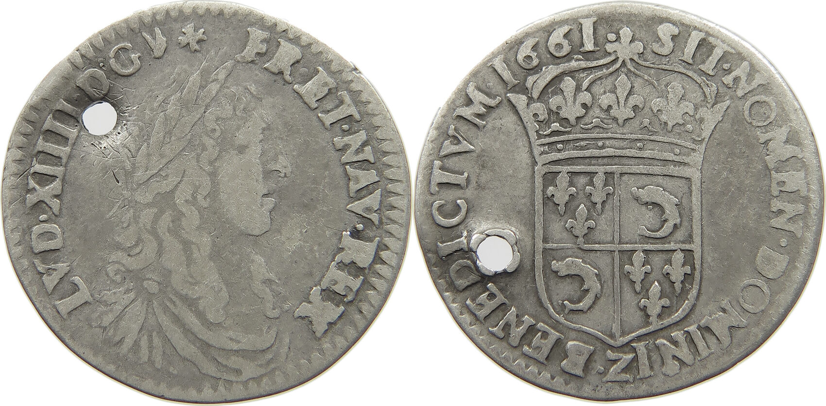 FRANCE 1/12 ECU 1661 GRENOBLE LOUIS XIV 1643-1715 S | MA-Shops