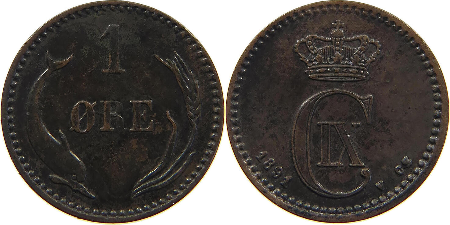DENMARK ORE 1891 Christian IX. (1863-1906) SS | MA-Shops
