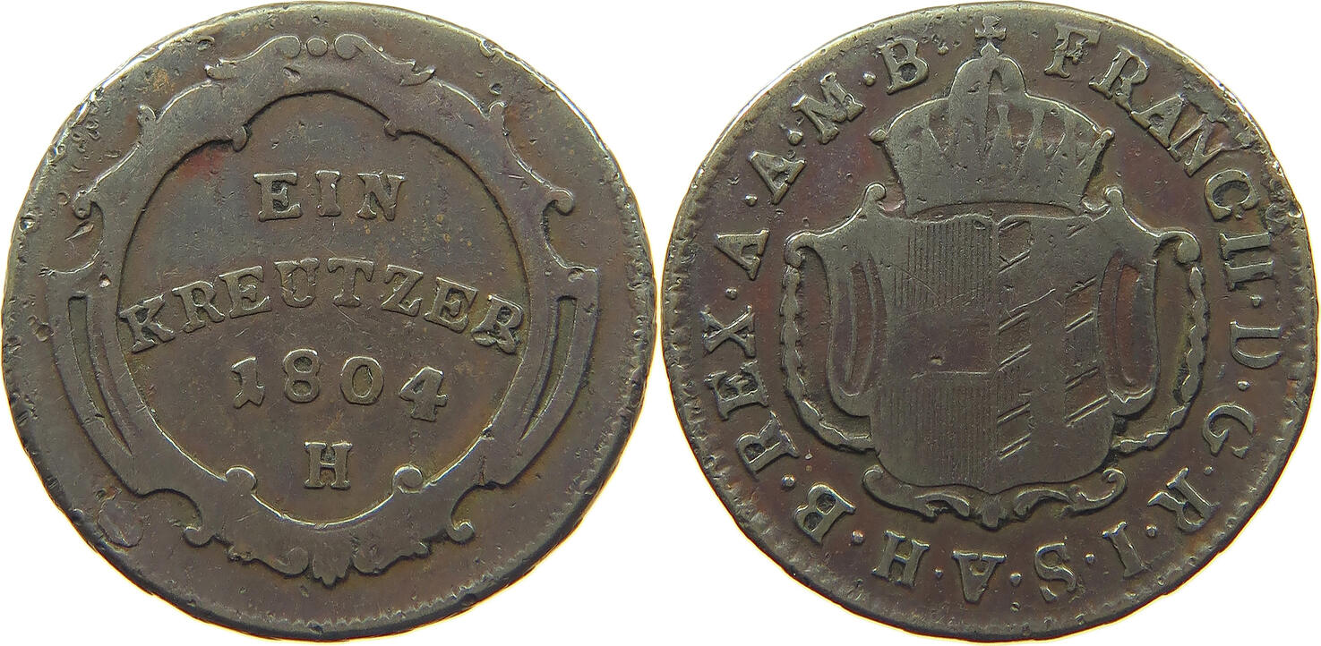 HAUS HABSBURG KREUZER 1804 H FRANZ II. 1792-1835 S-SS | MA-Shops