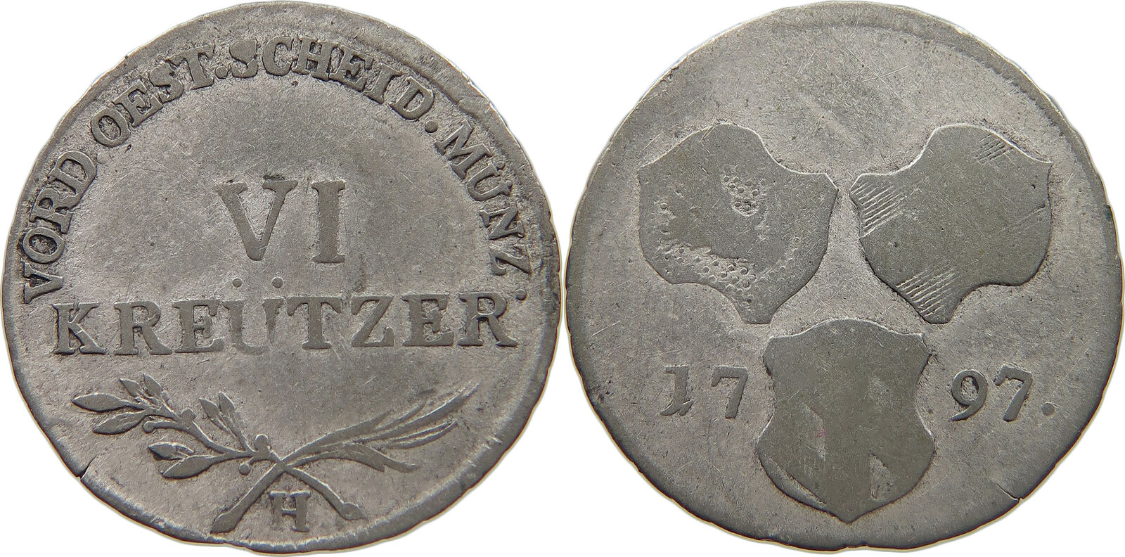 HAUS HABSBURG 6 KREUZER 1797 H FRANZ II. 1792-1835 S-SS | MA-Shops