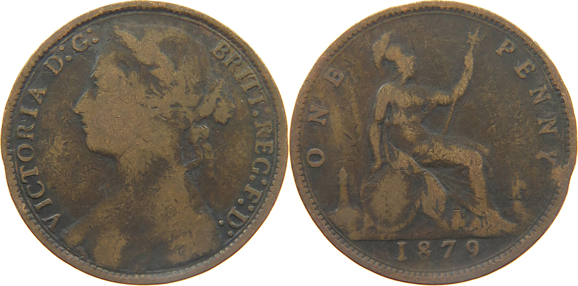 GREAT BRITAIN PENNY 1879 Victoria 1837-1901 S | MA-Shops