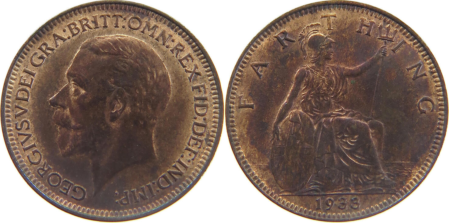 GREAT BRITAIN FARTHING 1933 George V. (1910-1936) VZ | MA-Shops