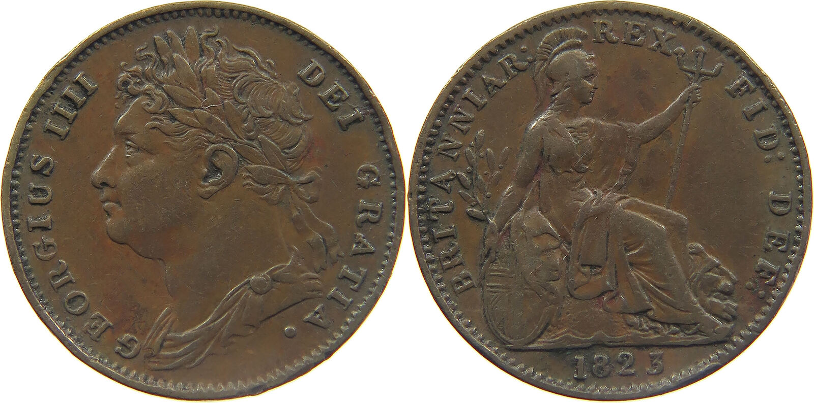 GREAT BRITAIN FARTHING 1823 George IV. (1820-1830) SS | MA-Shops