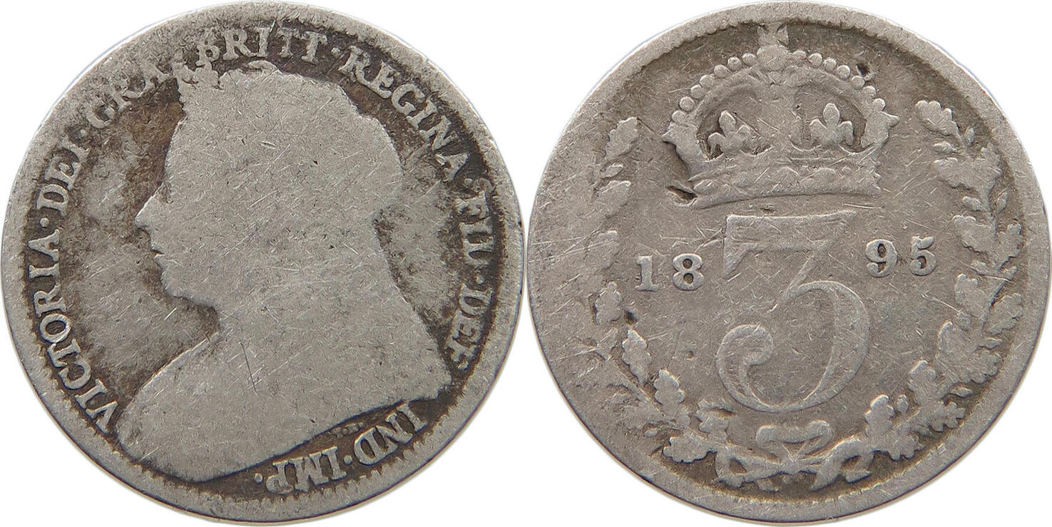 GREAT BRITAIN THREEPENCE 1895 Victoria 1837-1901 S | MA-Shops