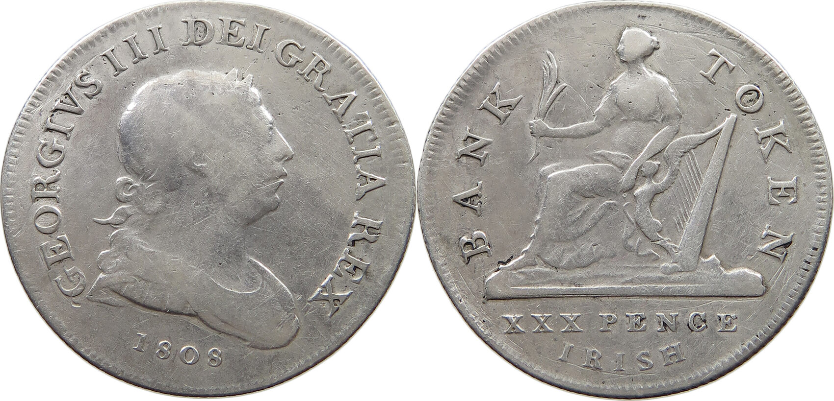 IRELAND 30 PENCE 1808 GEORGE III. 1760-1820 SS | MA-Shops