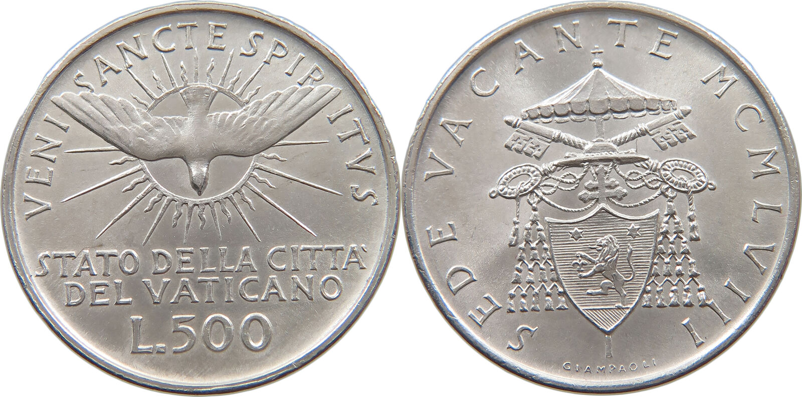 VATICAN 500 LIRE 1958 SEDE VACANTE VZ | MA-Shops