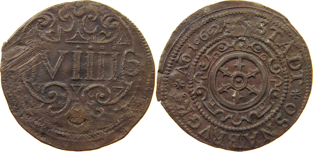 Osnabruck 8 pfennig 1625 s+ | MA-Shops