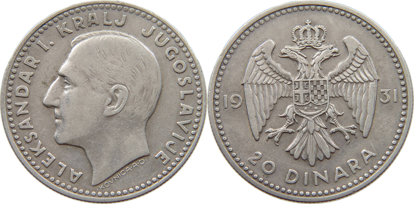 YUGOSLAVIA 20 DINARA 1931 SS | MA-Shops