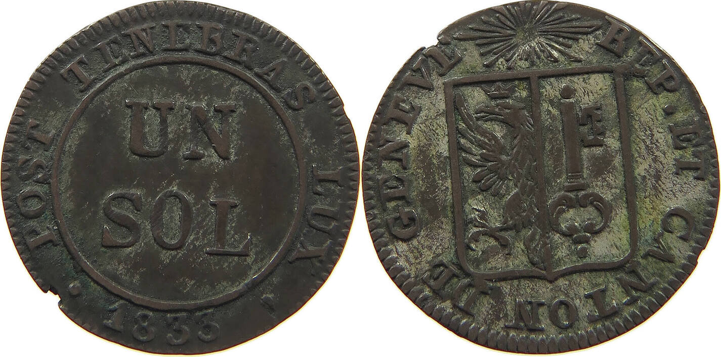 SWITZERLAND GENF GENEVE SOL 1833 SS | MA-Shops