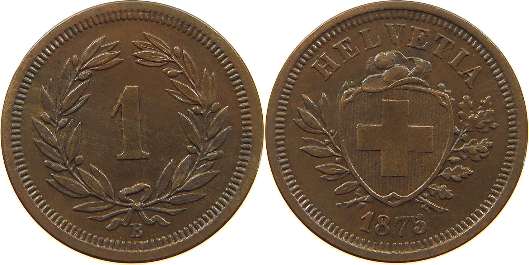 SCHWEIZ RAPPEN 1875 SELTEN SS-VZ | MA-Shops