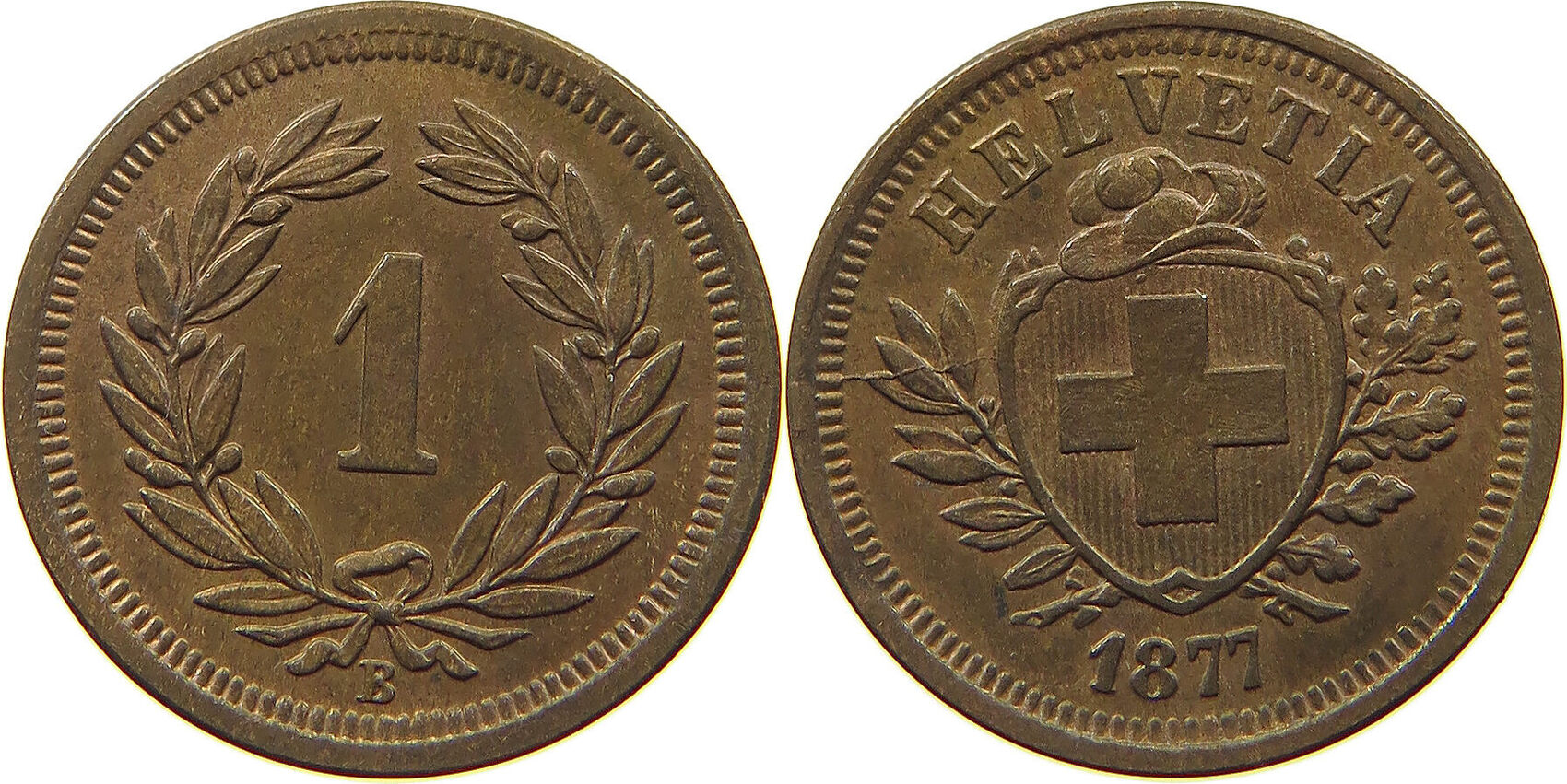 SCHWEIZ RAPPEN 1877 SELTEN VZ- | MA-Shops