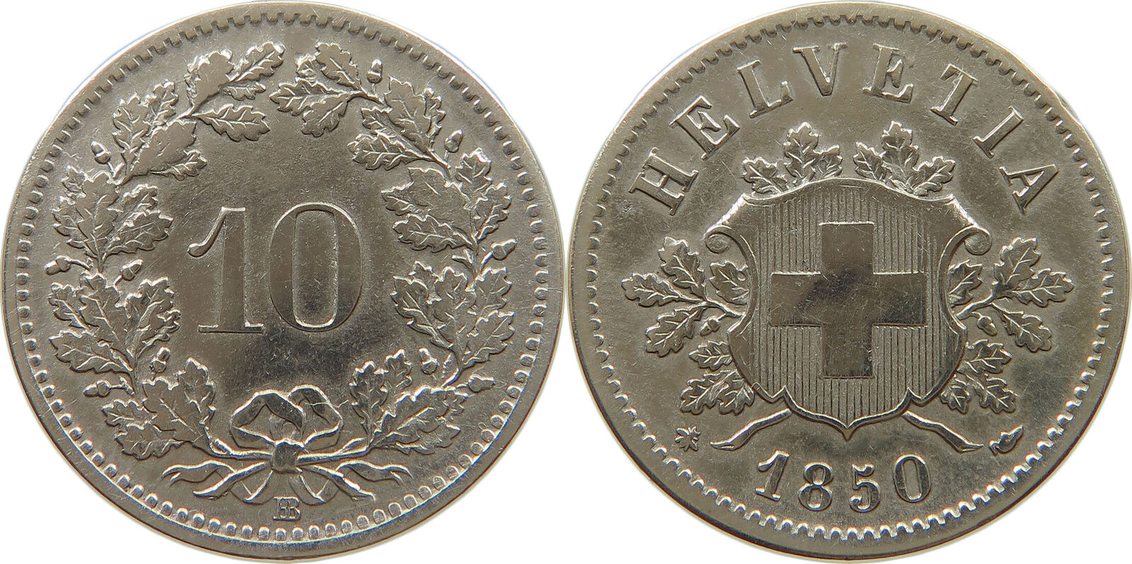 SCHWEIZ 10 RAPPEN 1850 BB SS | MA-Shops
