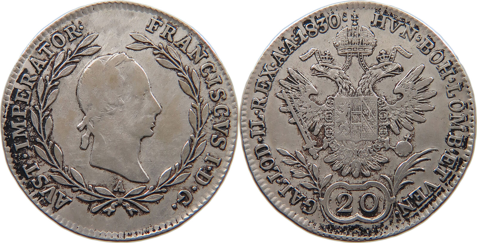 HAUS HABSBURG 20 KREUZER 1830 A Franz II. (1792-1835) SS | MA-Shops