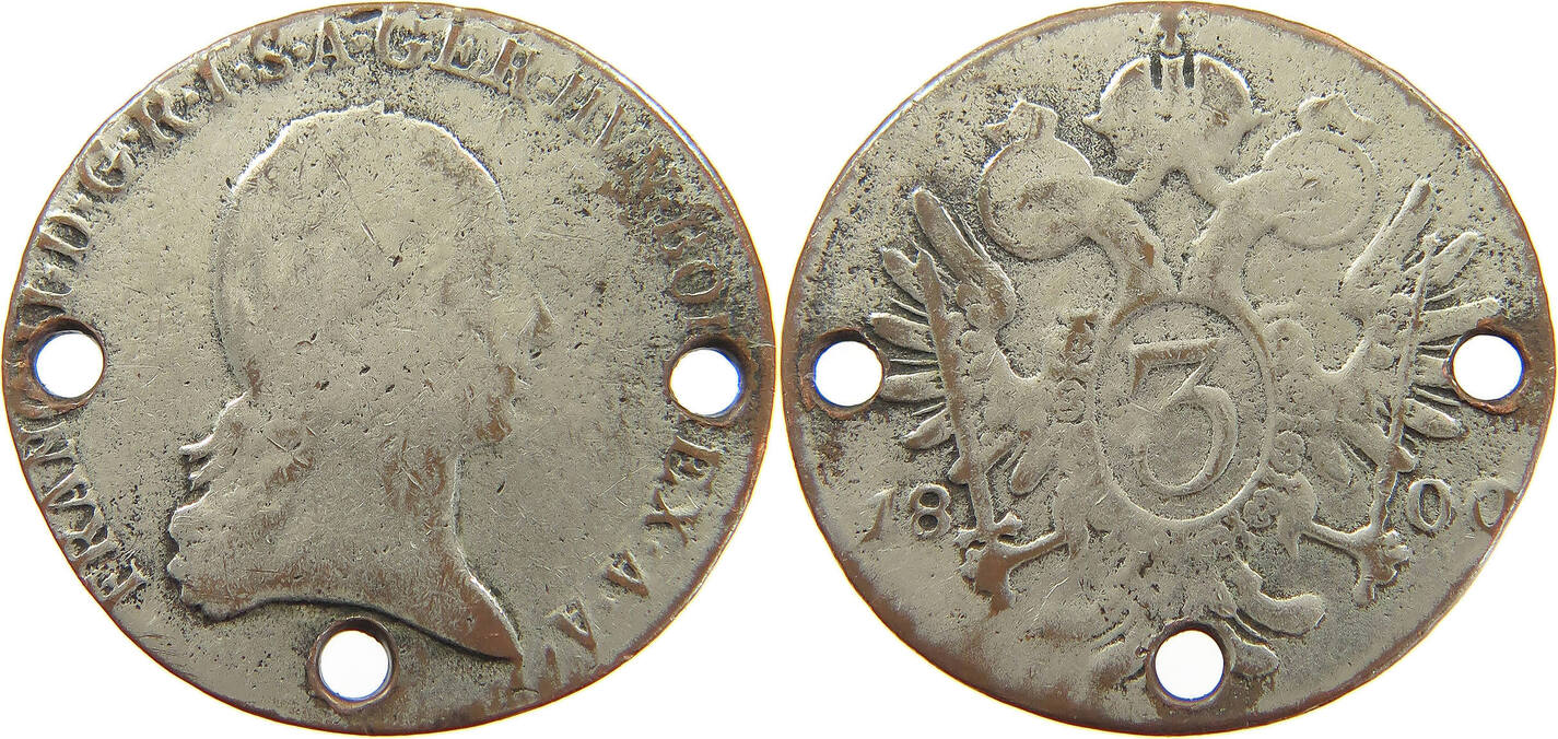 HAUS HABSBURG 3 KREUZER 1800 Franz II. (1792-1835) S | MA-Shops