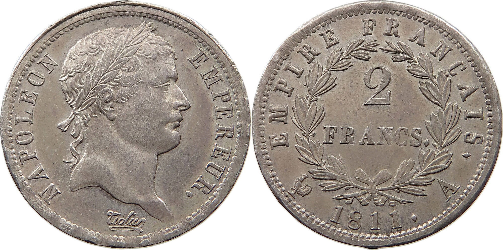 FRANCE 2 FRANCS 1811 A Napoleon I. (1804-1814, 1815) VZ- | MA-Shops