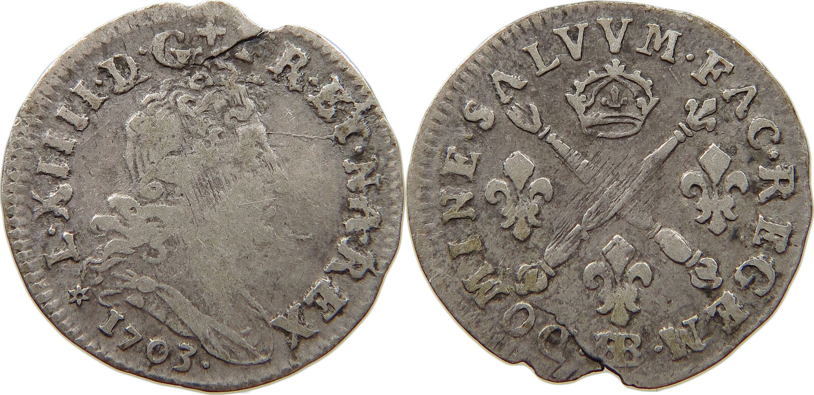 FRANCE 5 SOLS 1703 BB Louis XIV. (1643–1715) SS- | MA-Shops