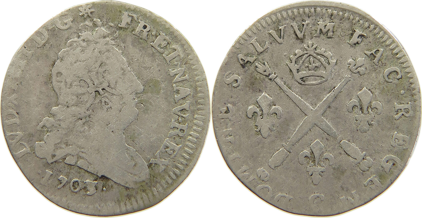 FRANCE 5 SOLS 1703 C Louis XIV. (1643–1715) S | MA-Shops