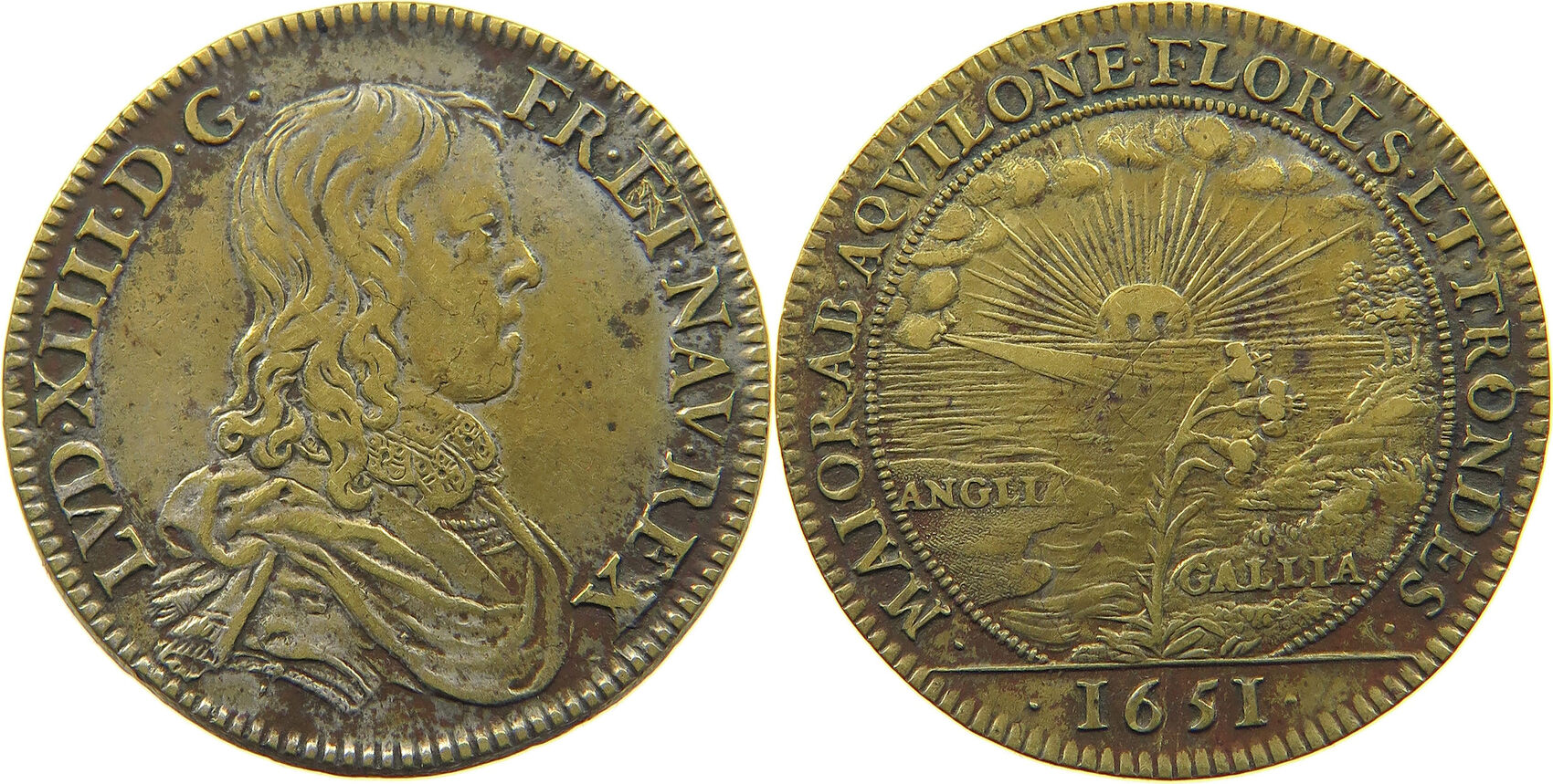 FRANCE Louis XIV. (1643–1715) JETON 1651 ORDINAIRE QUERRES CALAIS ...