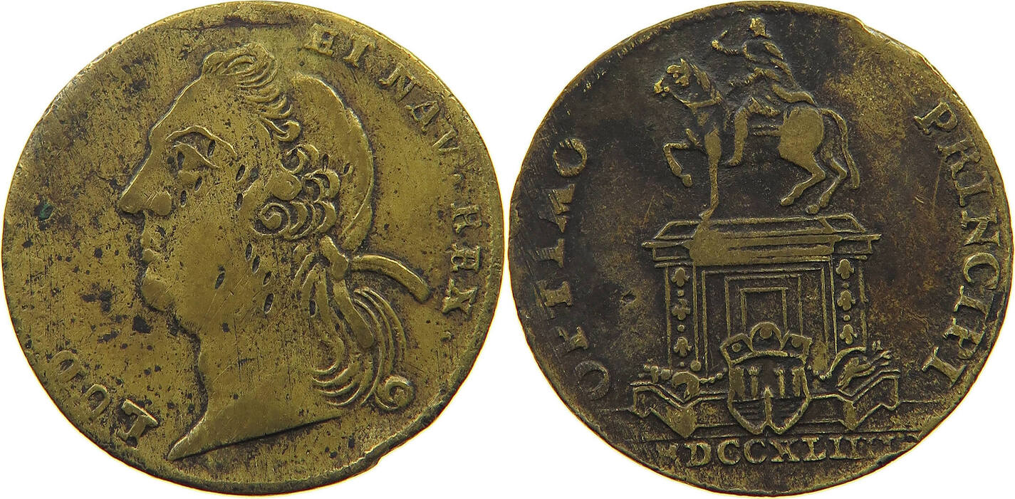 FRANCE 1744 LOUIS XV. (1715–1774) JETON OPTIMO PRINCIPI AQUITANIA S ...