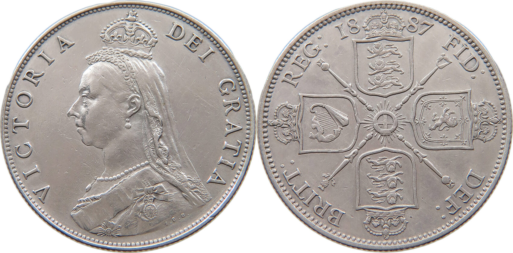 GREAT BRITAIN FLORIN 1887 Victoria 1837-1901 SS+ | MA-Shops