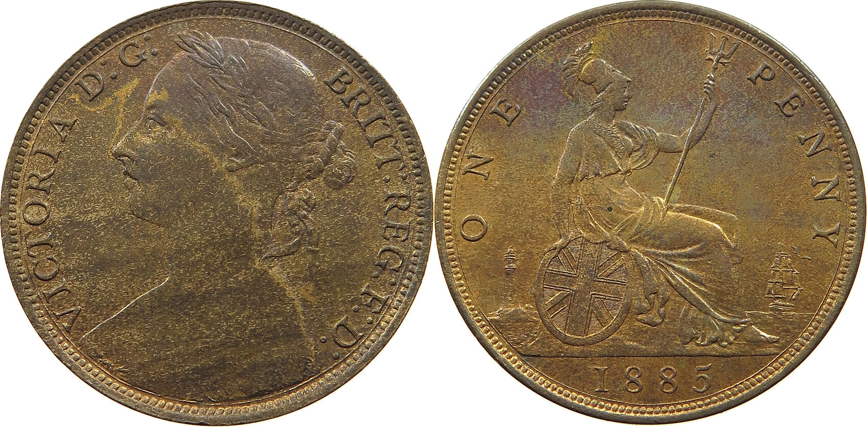 GREAT BRITAIN PENNY 1885 Victoria 1837-1901 VZ | MA-Shops
