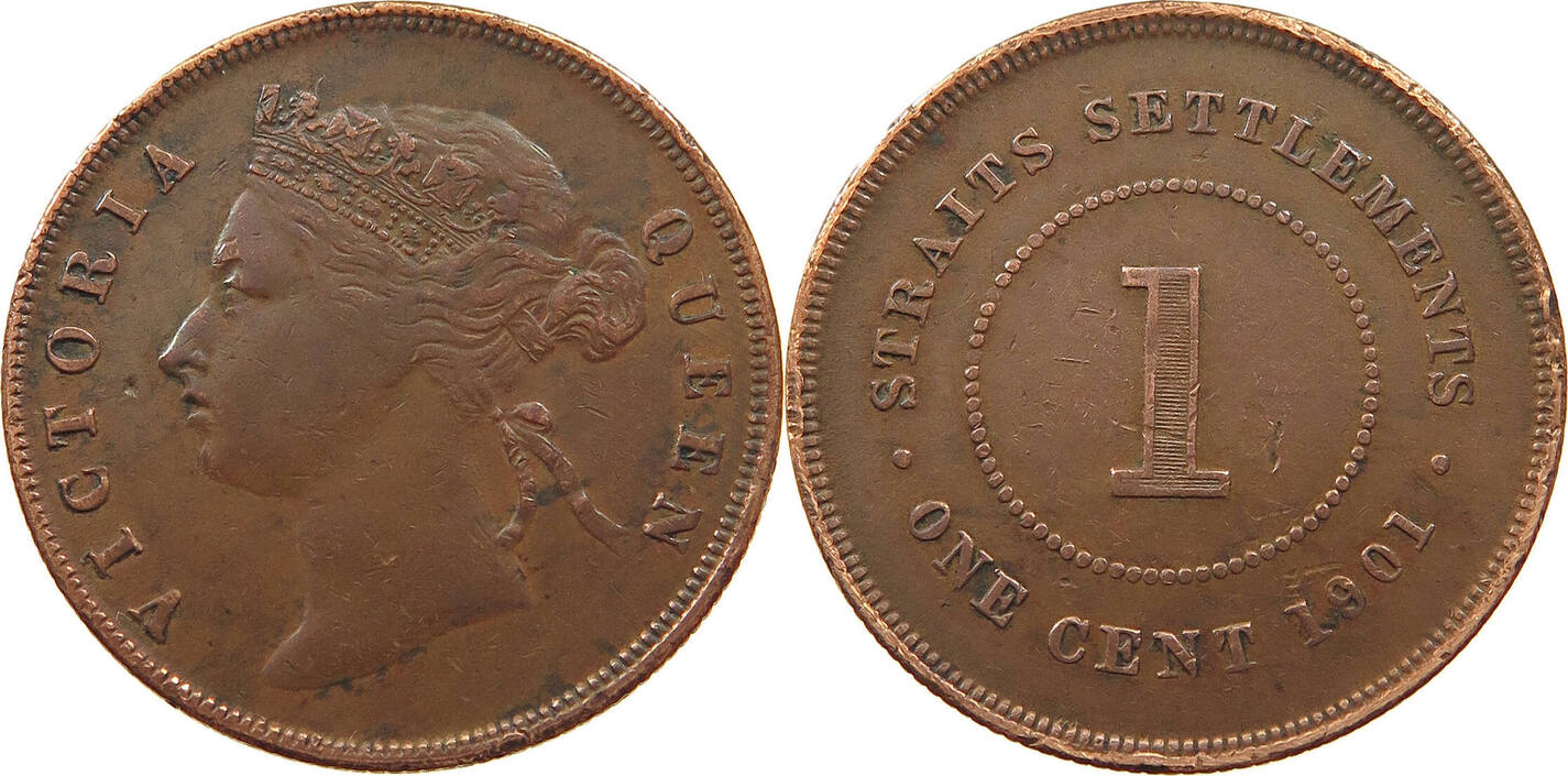 STRAITS SETTLEMENTS CENT 1901 Victoria 1837-1901 SS | MA-Shops