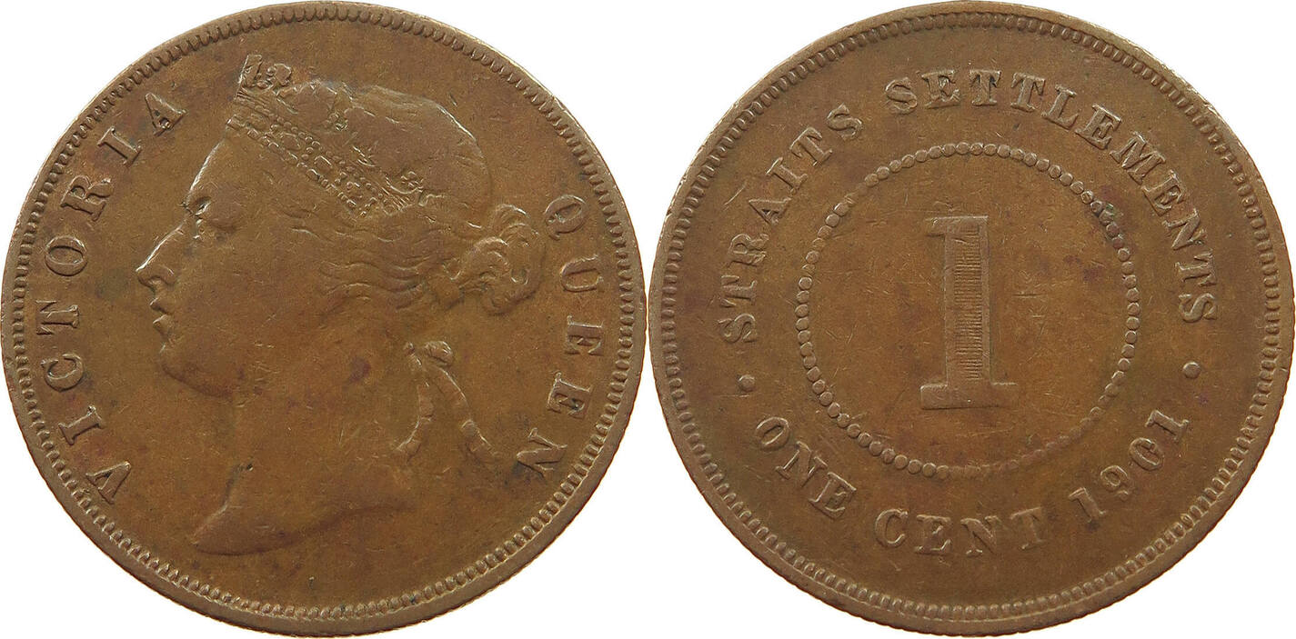 STRAITS SETTLEMENTS CENT 1901 Victoria 1837-1901 SS | MA-Shops