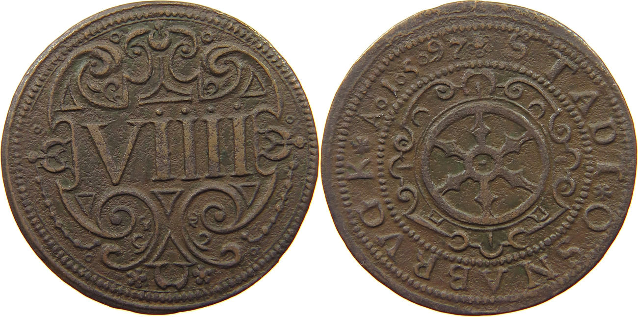 Osnabrück, Stadt 9 Pfennig 1597 Sehr Selten ss- | MA-Shops