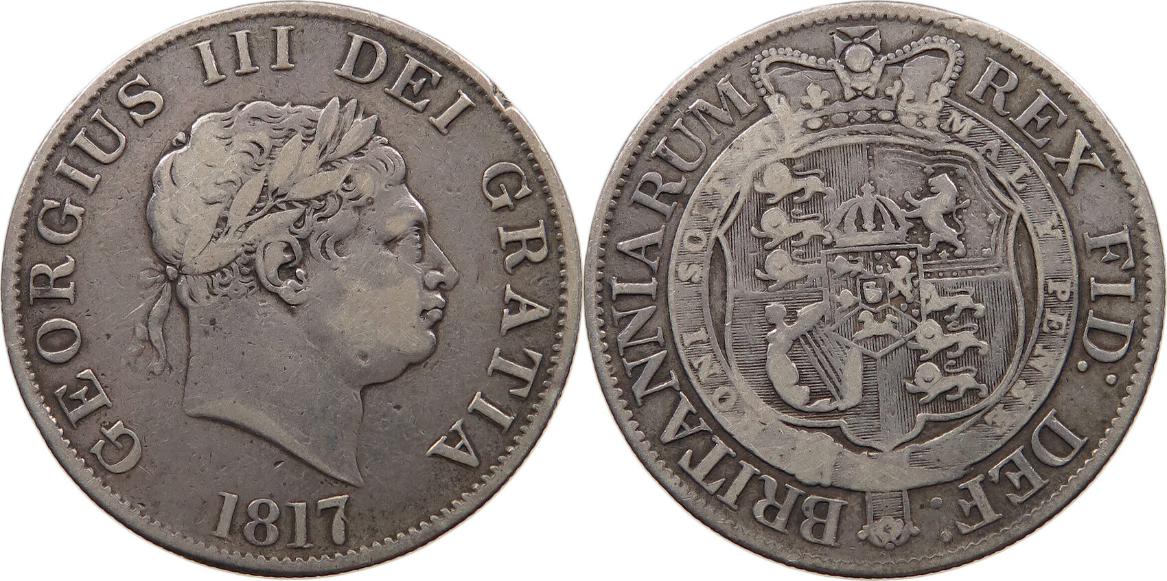 GREAT BRITAIN HALFCROWN 1817 GEORGE III. 1760-1820 S-SS | MA-Shops