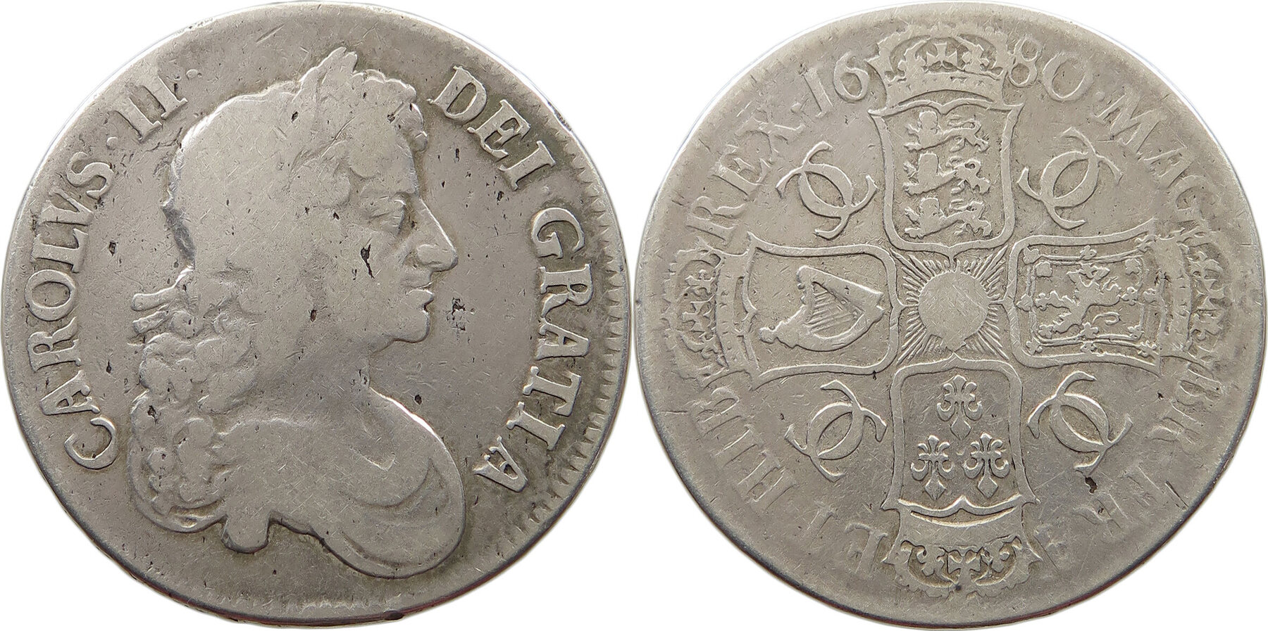 GREAT BRITAIN CROWN 1680 CHARLES II. (1660-1685) S-SS | MA-Shops