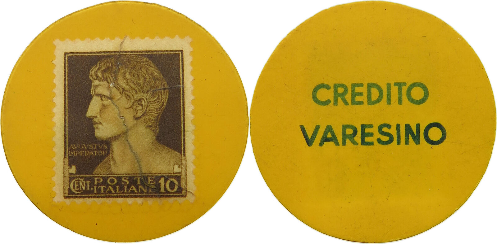 ITALY 10 CENTESIMI CREDITO VARESINO ENCASED POSTAGE STAMP SS | MA-Shops