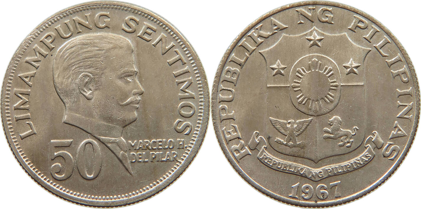 PHILIPPINES 50 SENTIMOS 1967 SS-VZ | MA-Shops