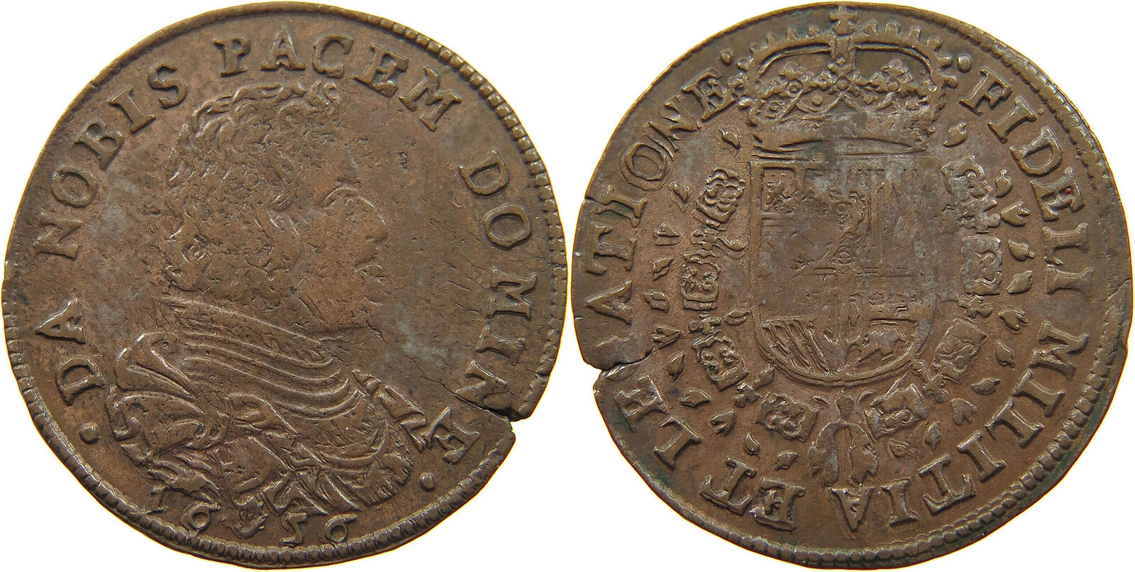 SPANISH NETHERLANDS JETON 1656 FELIPE IV. 1621-1665 SS | MA-Shops