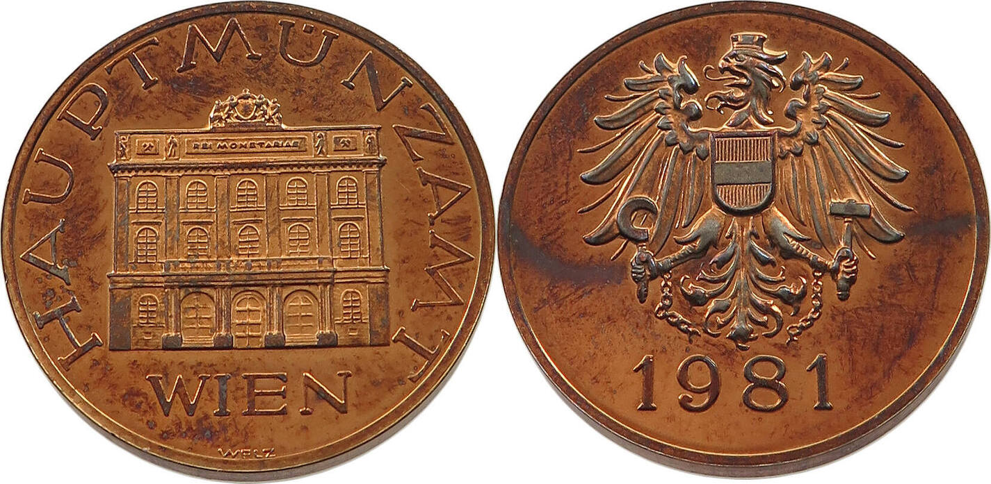 ÖSTERREICH HAUPTMÜNZAMT TOKEN 1981 PROOF | MA-Shops