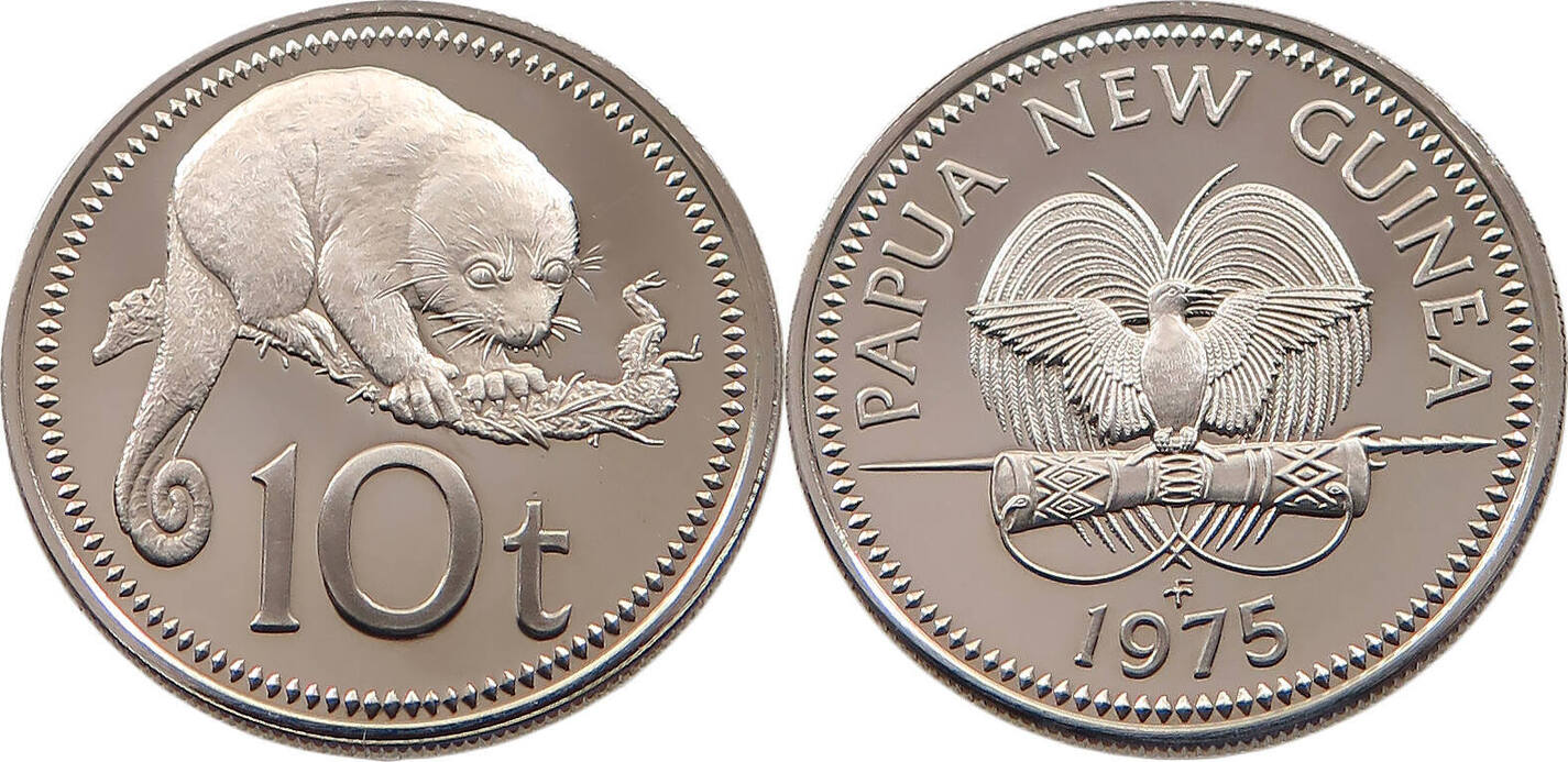 NEW GUINEA 10 TOEA 1975 PROOF | MA-Shops