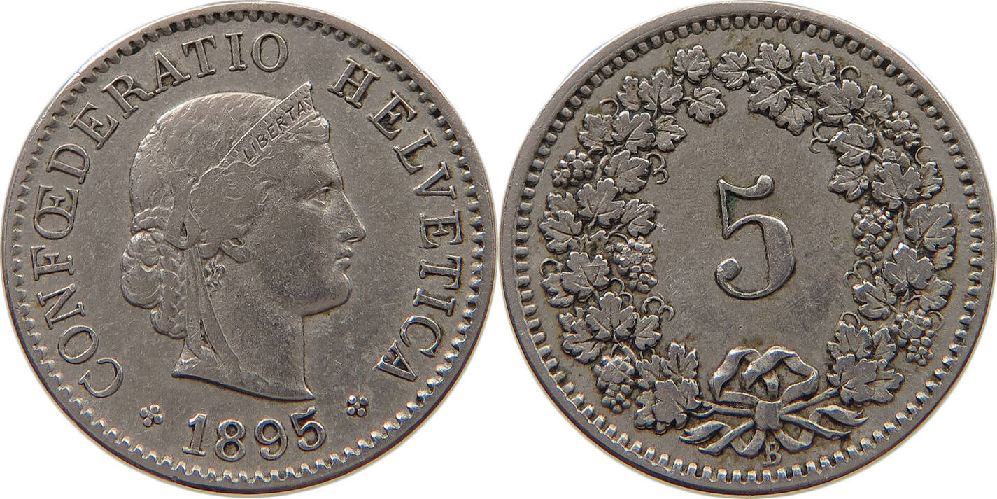SCHWEIZ 5 RAPPEN 1895 SS | MA-Shops