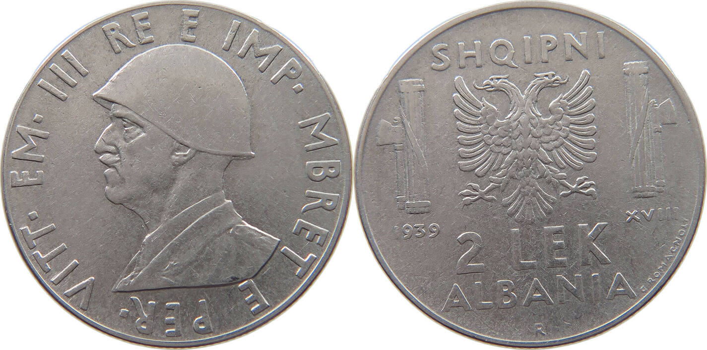 ALBANIA 2 LEK 1939 SS | MA-Shops