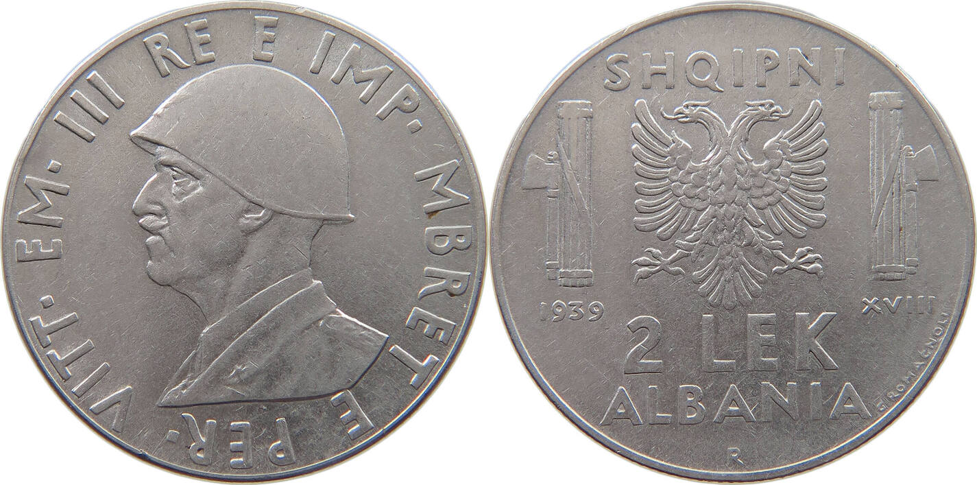 ALBANIA 2 LEK 1939 SS | MA-Shops