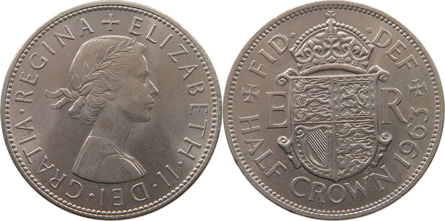 GREAT BRITAIN HALF CROWN 1963 Elisabeth II. (1952-) VZ | MA-Shops